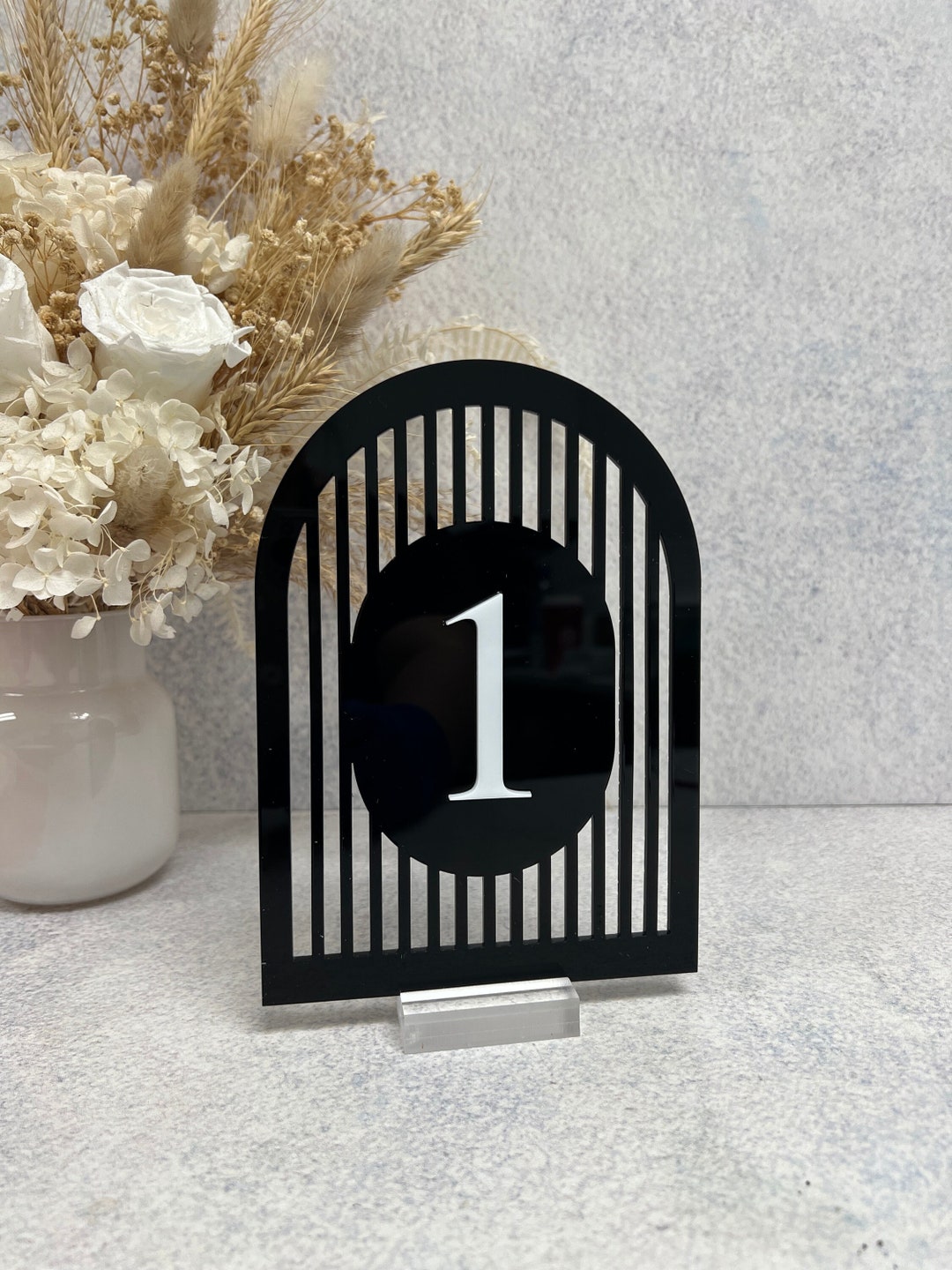 3D Number Acrylic Table Number Gateway Arch - Etsy
