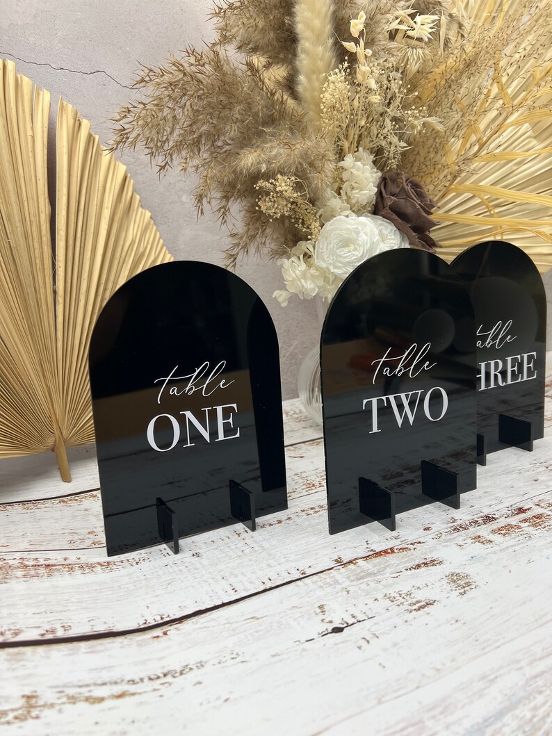 Acrylic Arch Table Number Bodoni Wedding Table Numbers - Etsy