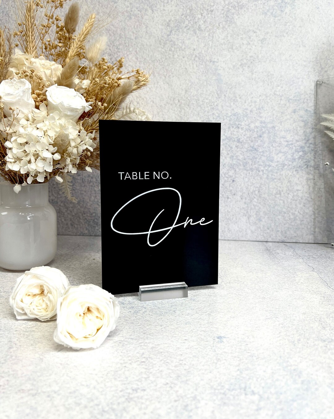 Acrylic Table Number - Script Font - Wedding Decor - Wedding Table ...
