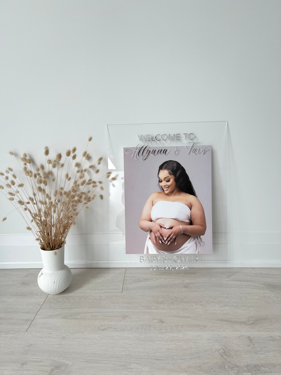 Custom Acrylic Photo Welcome Sign With 3D Raised Lettering ...