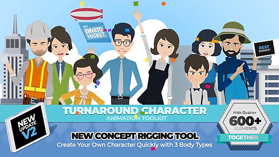 Turnaround Character Animation Toolkit for After Effects - Etsy