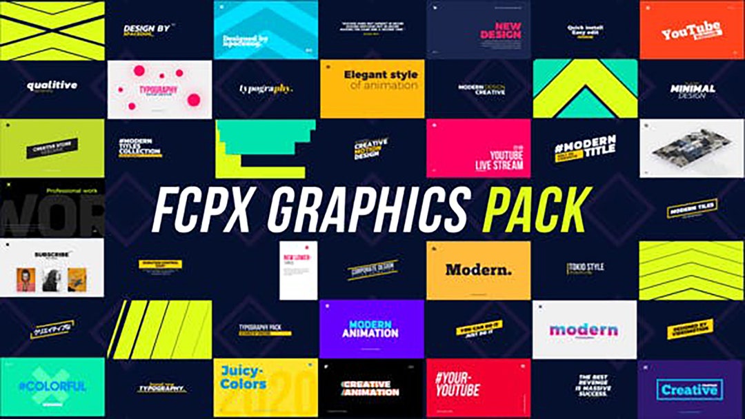 Motion Graphics Pack for Final Cut Pro Macos/m1 Compatible - Etsy