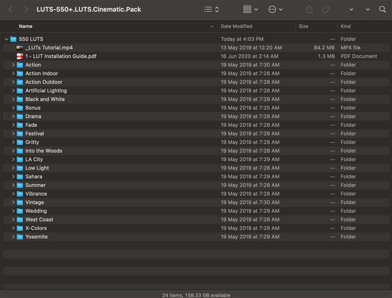550+ Luts – Cinematic Pack Color Grading Preset for AE,PR, FCPX ...