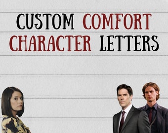 DC and SANDMAN Comfort Character Letters - Etsy