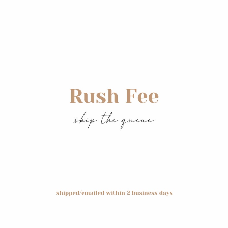 Rush Order | Skip the Queue - Etsy