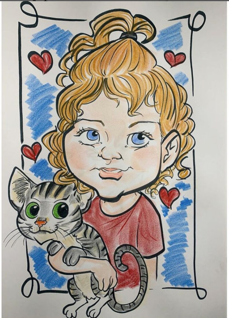 Wacky Faces Drawn Caricature. Caricature Drawing From Photo Color color ...