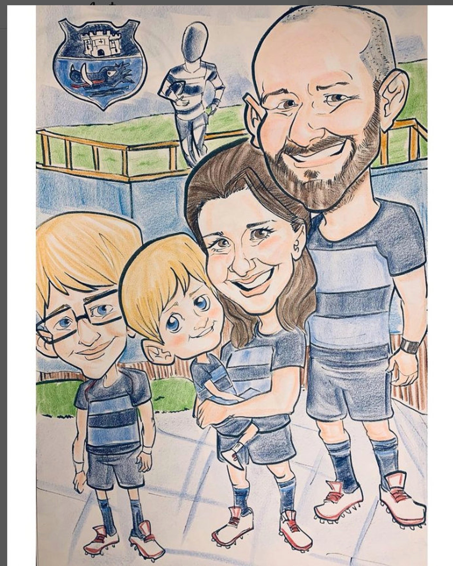 Wacky Faces Drawn Caricature. Caricature Drawing From Photo Color color ...