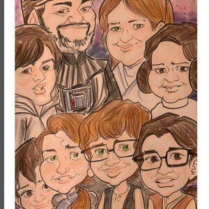 Wacky Faces Drawn Caricature. Caricature Drawing From Photo | Etsy