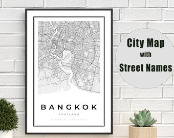 Thailand Printable Map - Etsy
