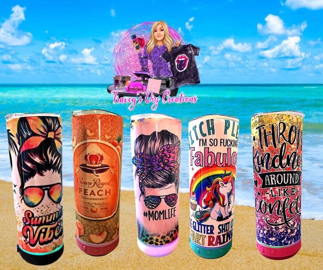 Beach Bluetooth Tumblers, Musical Beach Theme Speaker Cup, 20 Oz ...