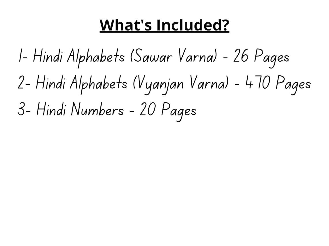 500 Pages Hindi Varnamala Alphabet Letter and Number Tracing - Etsy