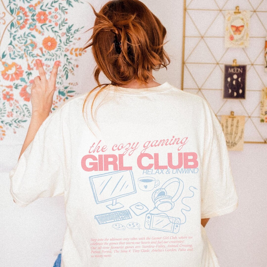 Gamer Girl Tshirt for Cozy Gamer Merch, Cute Gaming Girl Gift ...