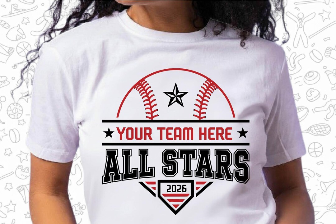 All Stars Svg, Baseball Svg, Customize, Editable, Cut for Cricut and ...