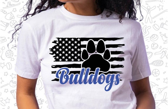 Bulldogs Svg American Flag Svg Paw Svg - Etsy