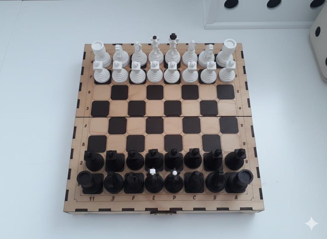 Chess Set Laser Cut Template DXF File - Etsy