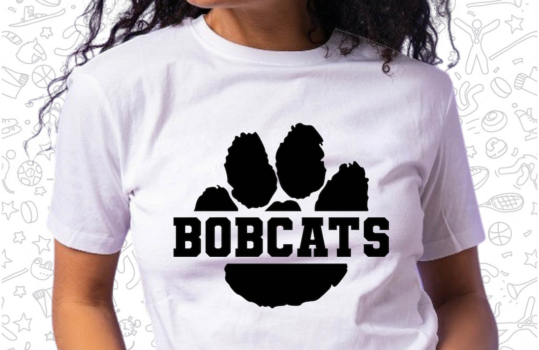 Bobcats Paw Print SVG, School Pride Monogram, Cricut Silhouette Cut ...