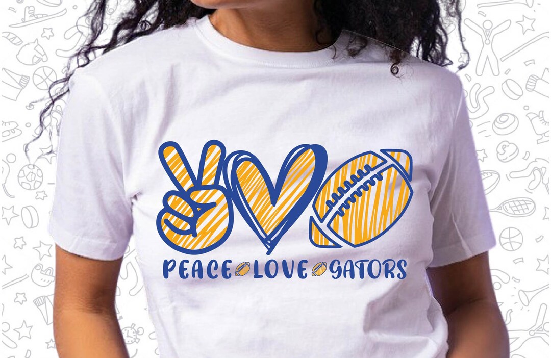 Peace Love Gators Svg Gators Svg Peace Love Svg Cut for - Etsy
