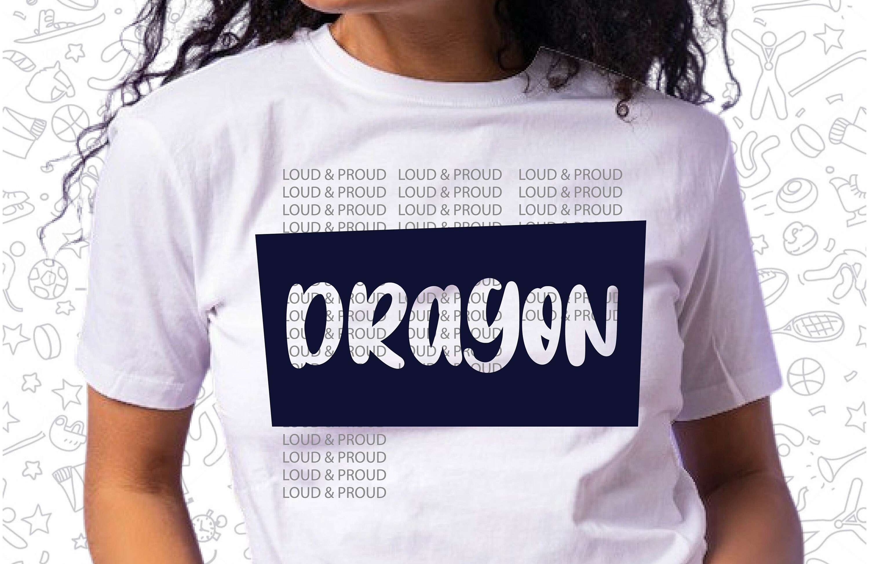 Loud and Proud Dragon Svg Mascot School Spirit - Etsy
