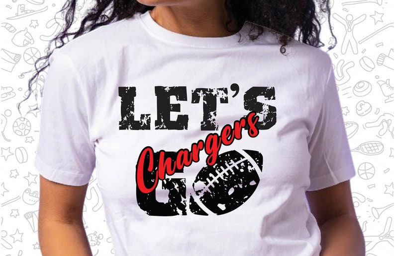 Let's Go Chargers Svg Football Svg Grunge Svg - Etsy