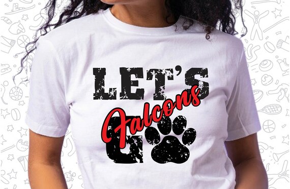 Let's Go Falcons Svg Paw Print Svg Grunge Svg - Etsy