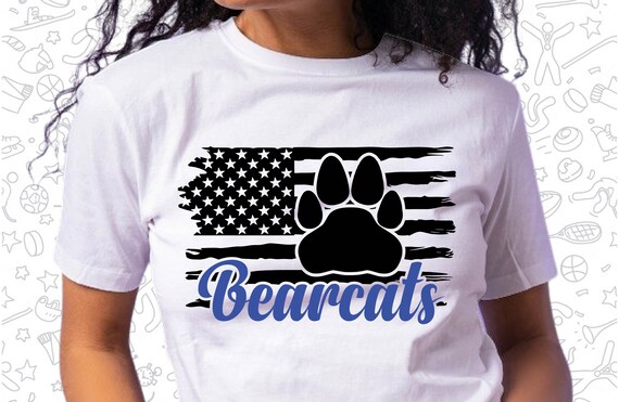 Bearcats Svg American Flag Svg Paw Svg - Etsy