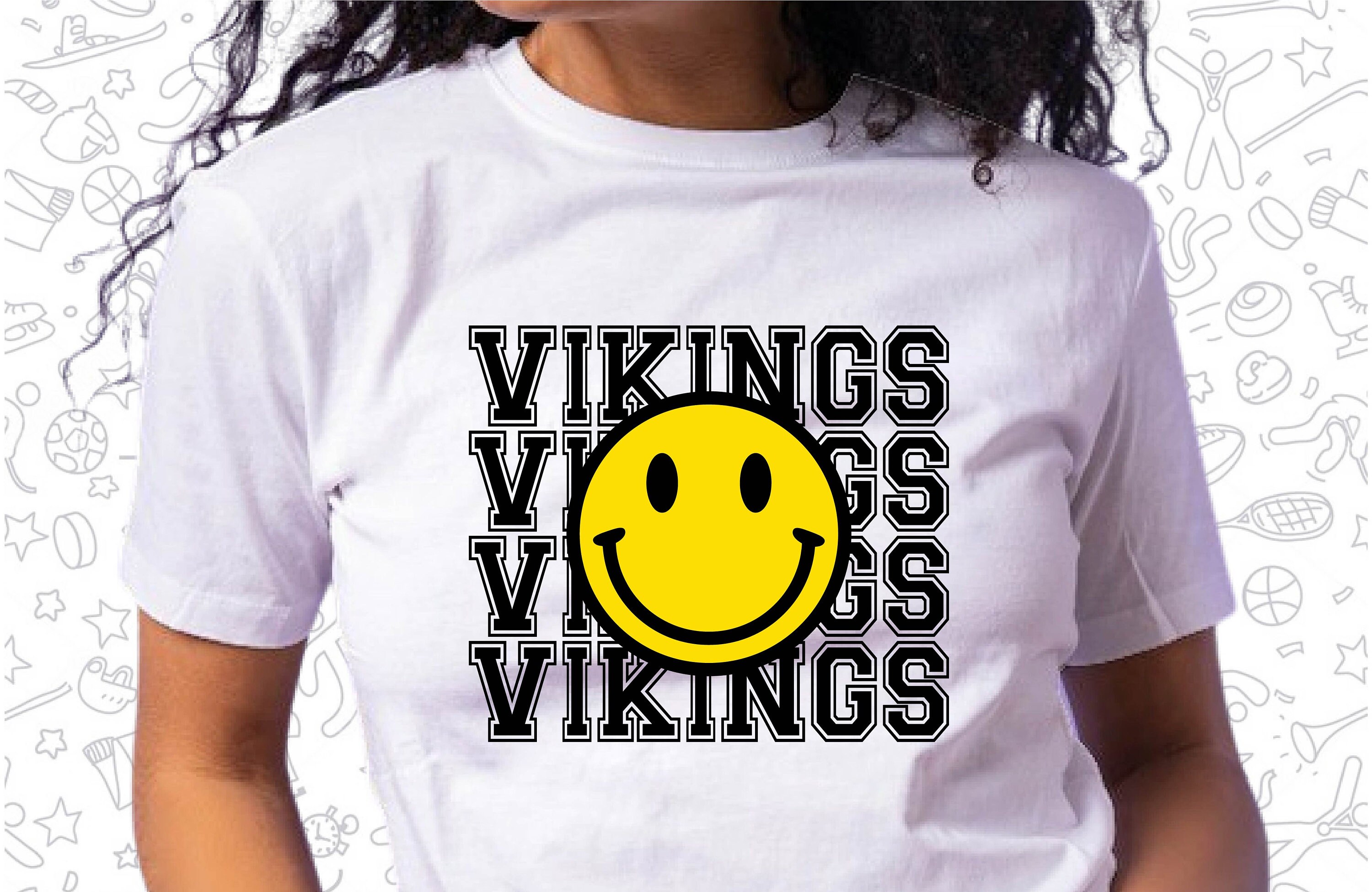 Vikings Smiley Svg School Spirit School Pride Cut for - Etsy