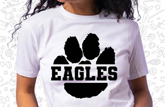 Eagles Svg Paw Svg School Pride Monogram Svg Cut for - Etsy