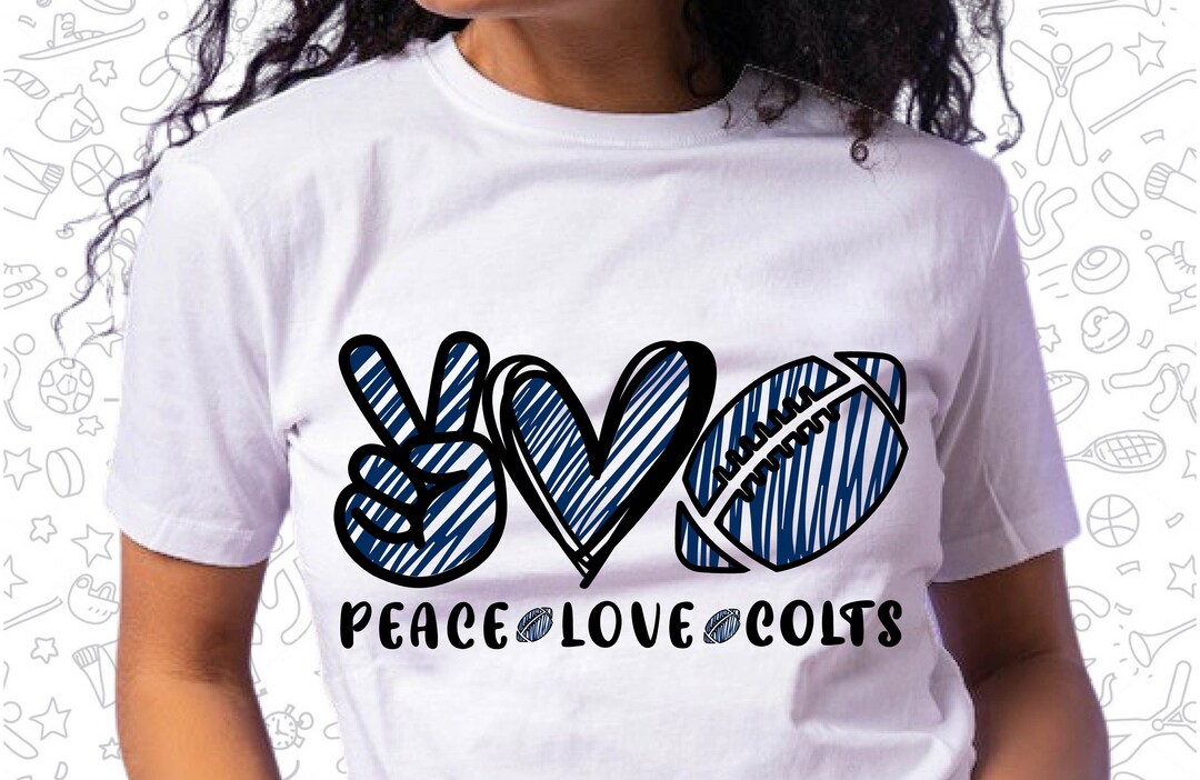 Peace Love Colts Svg, Cricut and Silhouette Cut File - Etsy
