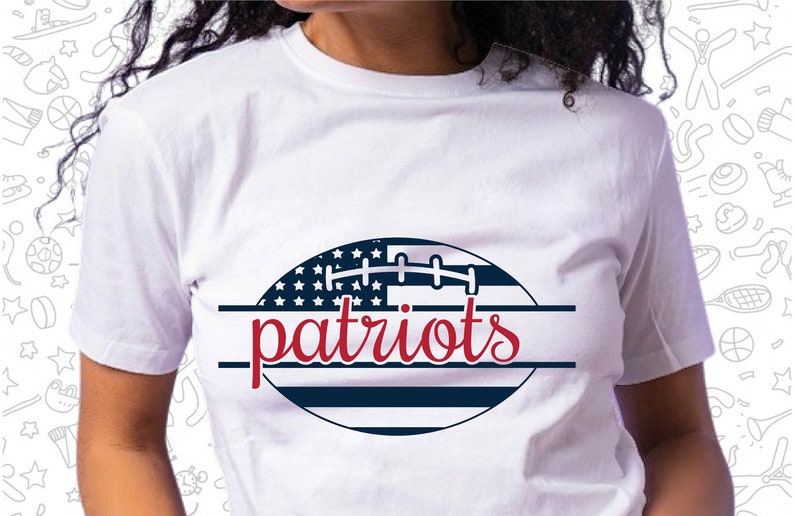 Patriots American Flag Football SVG, Cricut Silhouette Cut File - Etsy