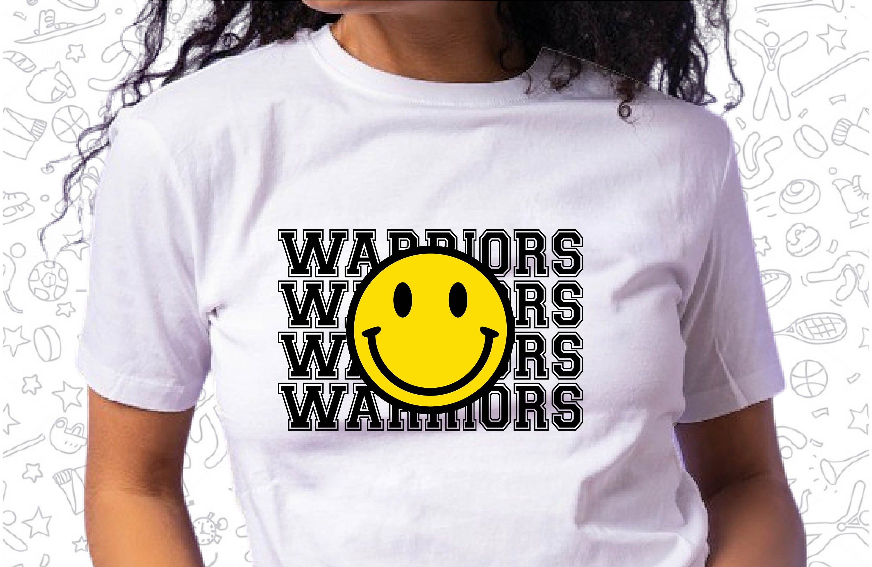 Warriors Smiley Svg School Spirit School Pride Cut for - Etsy