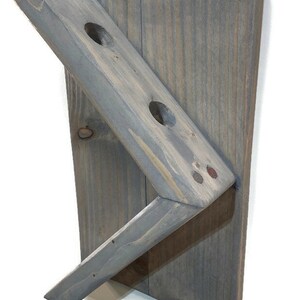 Zig Zag Wall Mounted Rustic Gray Wooden 4 Bottle Wine Rack - Etsy