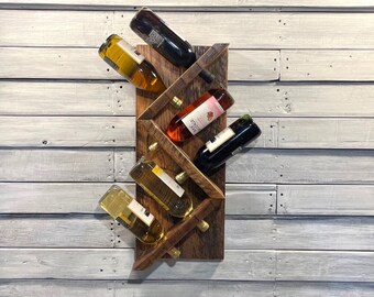 Zig Zag Wine Bottle Holder Wine Bottle Holder Wine Caddy Wine Rack Wall ...