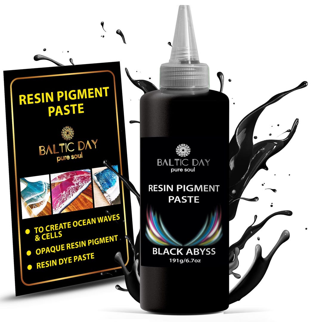 BALTIC DAY - Black Pigment Paste for Epoxy Resin - [ Black Abyss ] Epoxy Resin Pigment Paste ...