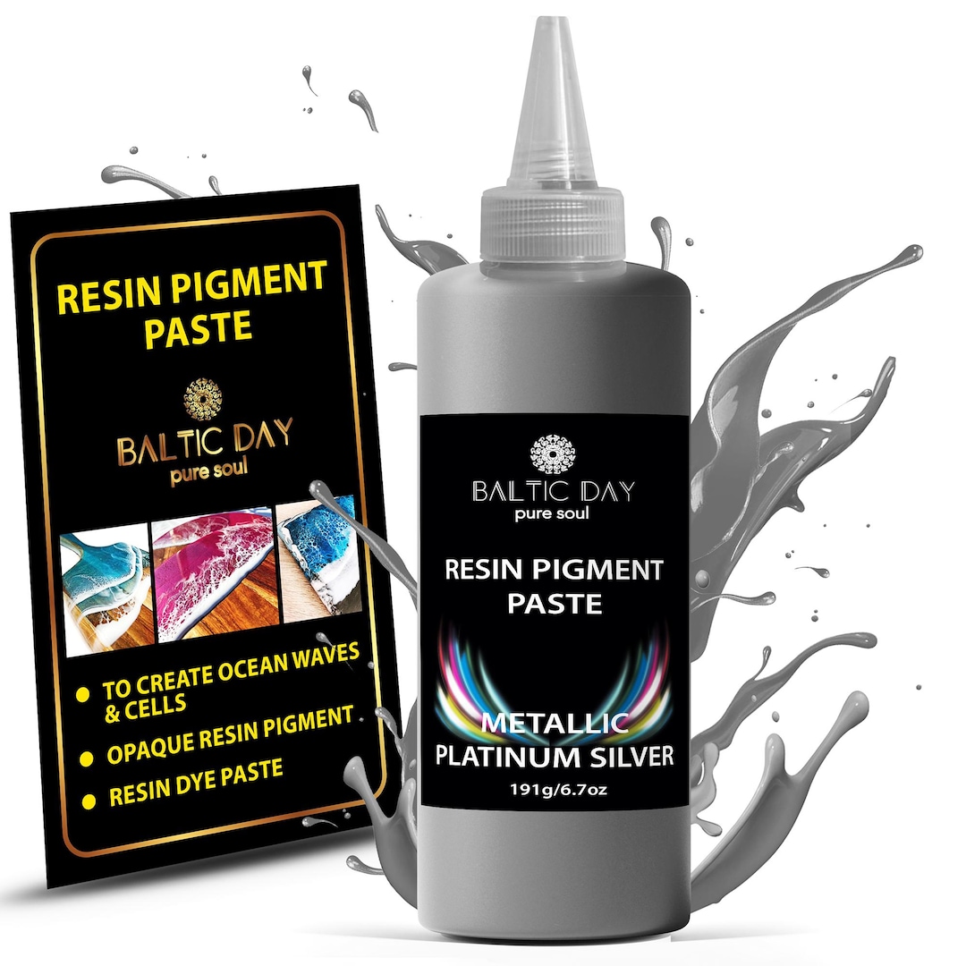 BALTIC DAY - Silver Pigment Paste for Epoxy Resin - [ Metallic Platinum ...