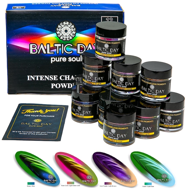 Baltic Day 12 Color Shifting Super Chameleon Pigments Set - Etsy