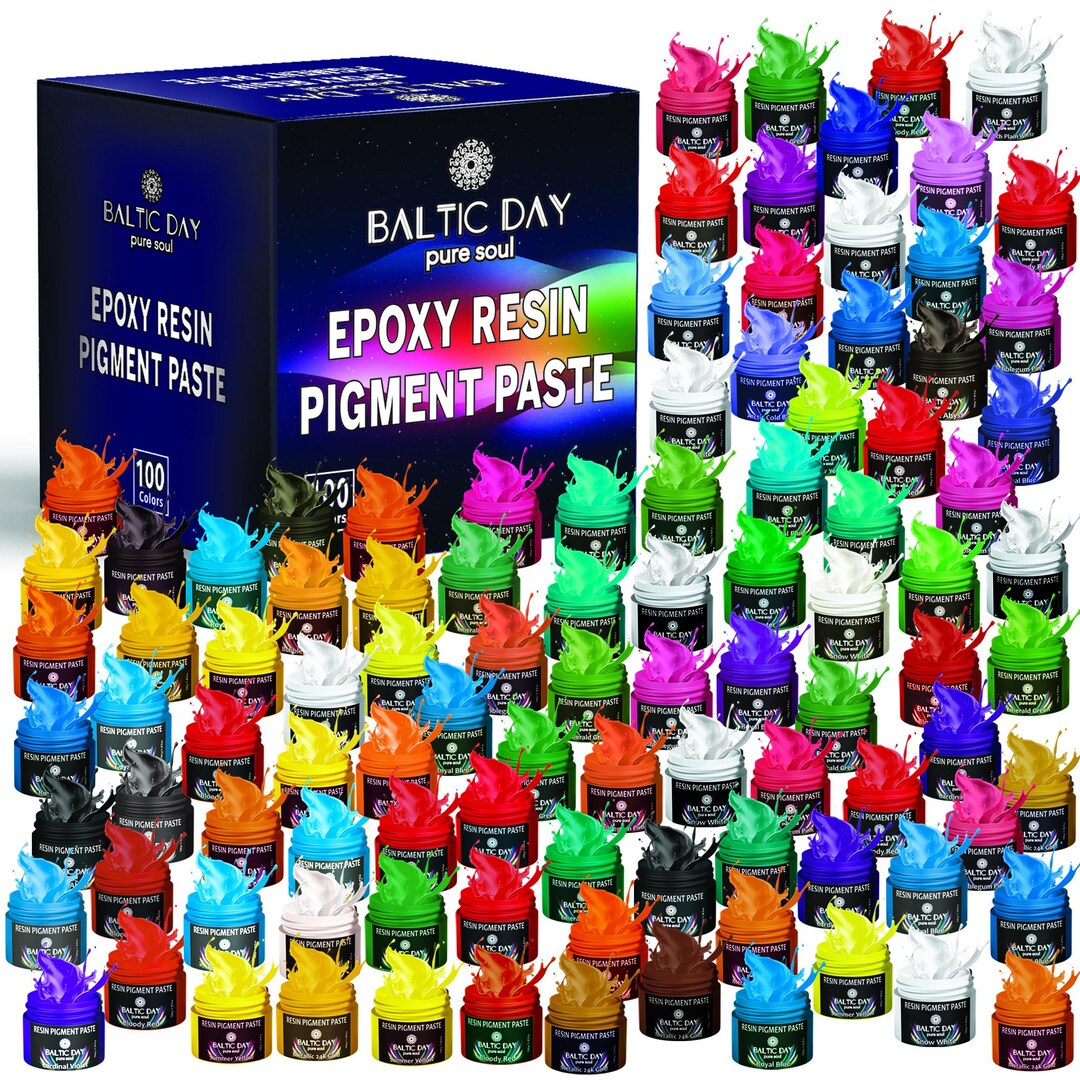 BALTIC DAY - 100 Pigment Pastes for Epoxy Resin Jars Set - Pigment ...