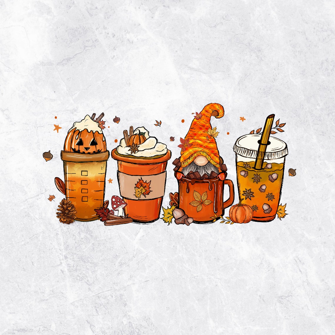 Fall Coffee Pumpkin Halloween Svg Pumpkin Spice Png - Etsy