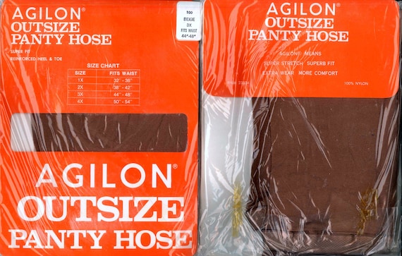 Big size vintage US panty hoses/Maxi sizes/tights NEW… - Gem