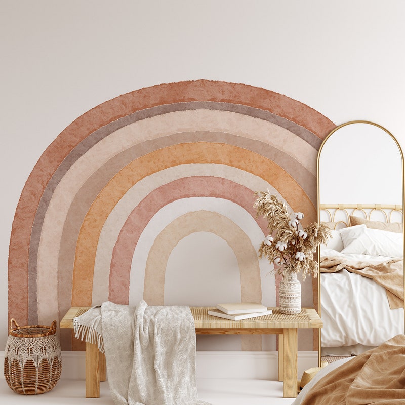 Boho Rainbow Wall Decal - Etsy