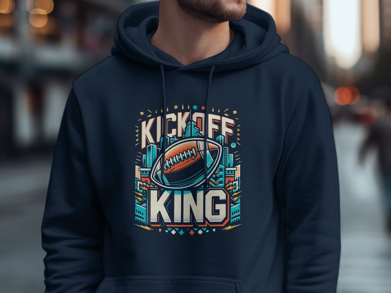 Kickoff King Hoodie: American Football, Gridiron Style, NFL Fan Gear ...