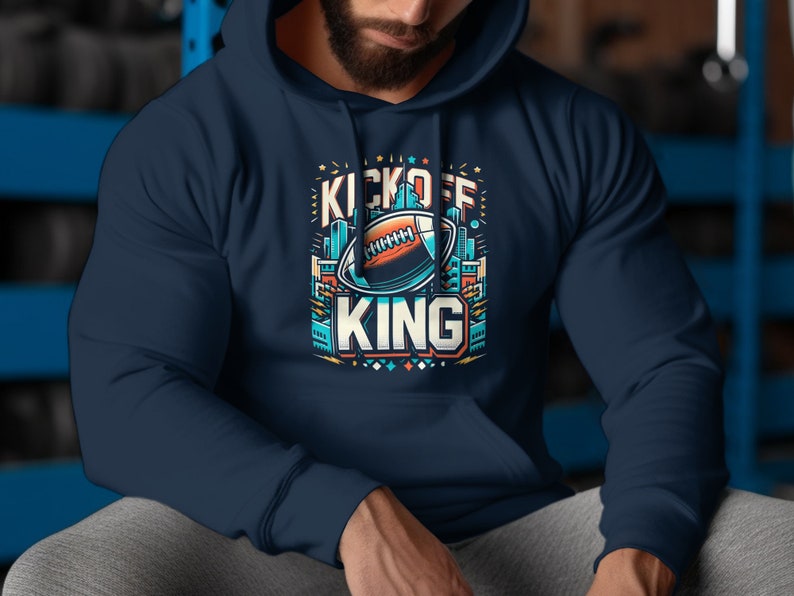 Kickoff King Hoodie: American Football, Gridiron Style, NFL Fan Gear ...