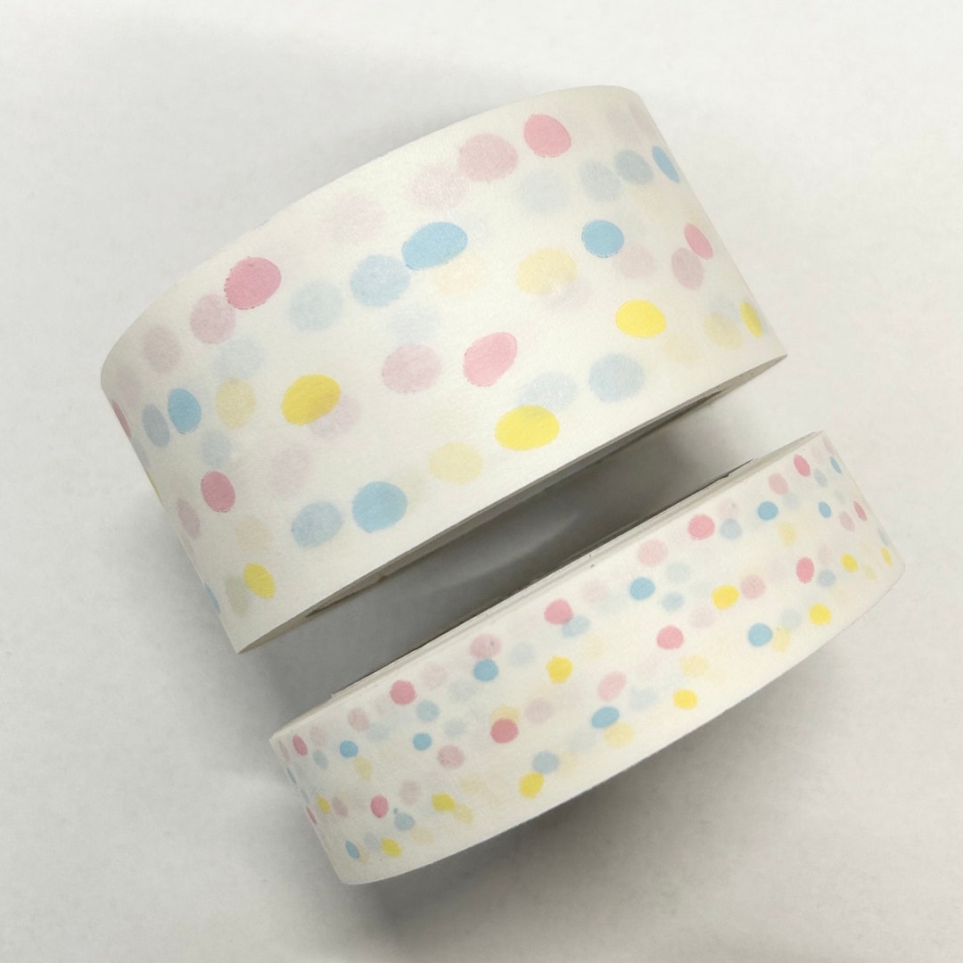 Pastel Polka-dot Pattern Paper Tape, 25mm X 50m, 50mm X 50m, Eco ...