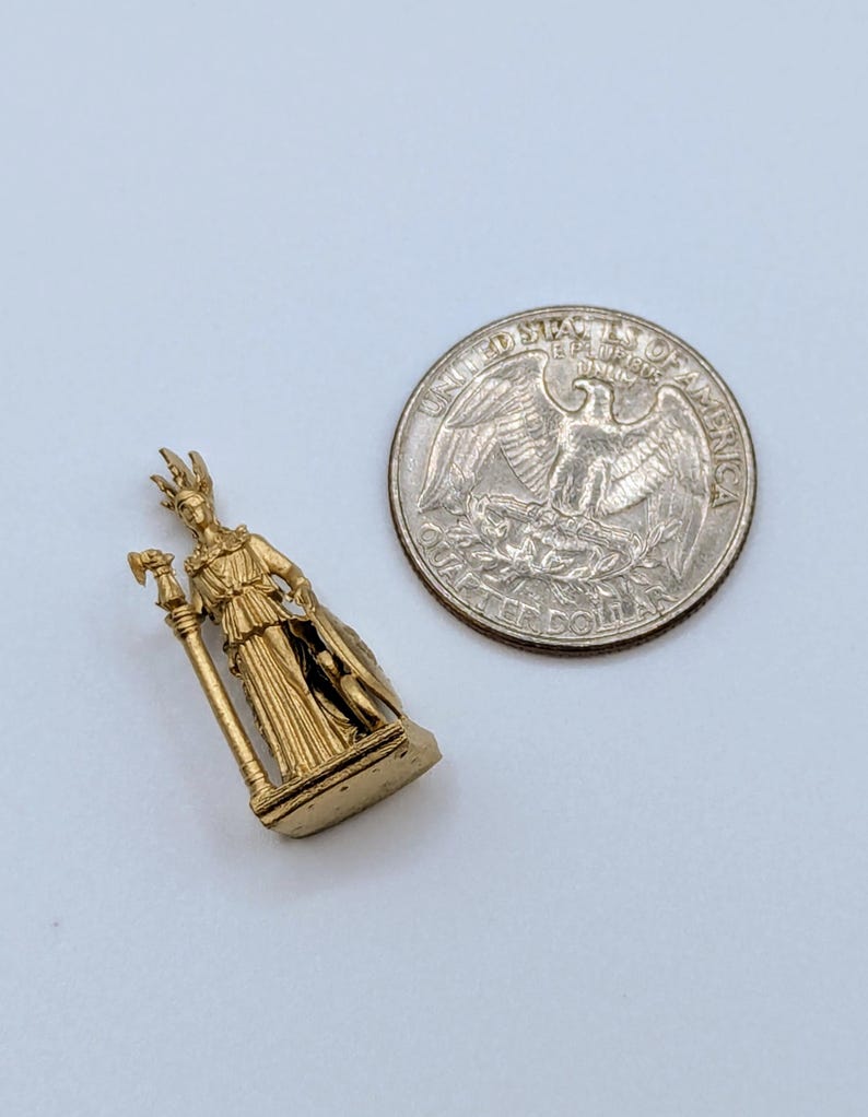 Mini Athena Parthenos Statue: 27mm, 3D Printed Resin, Greek Goddess ...