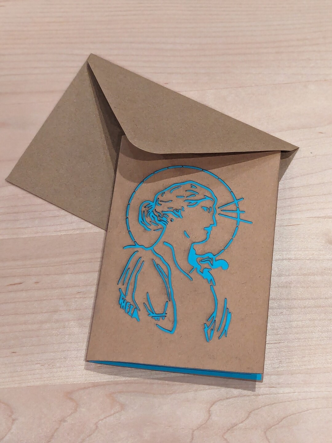 Goddess of Eyesight Greeting Card: Handmade Laser Engraved Papercut ...
