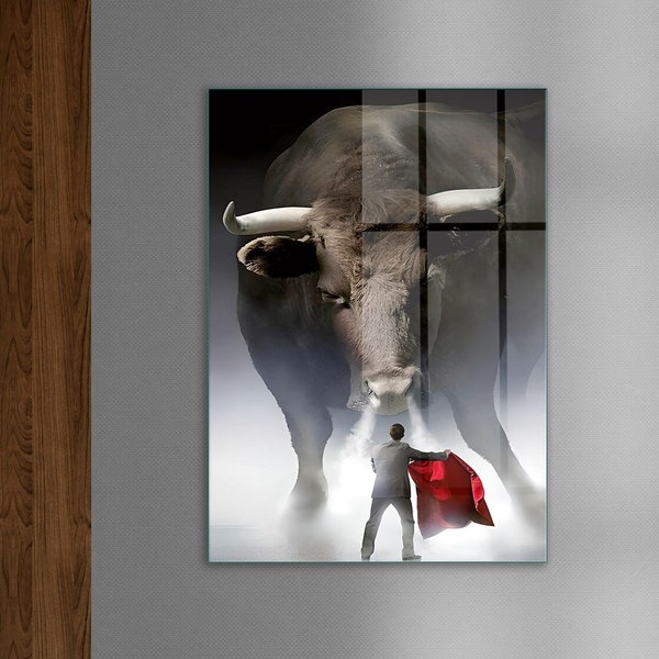 Angry Bull Glass Art - Etsy