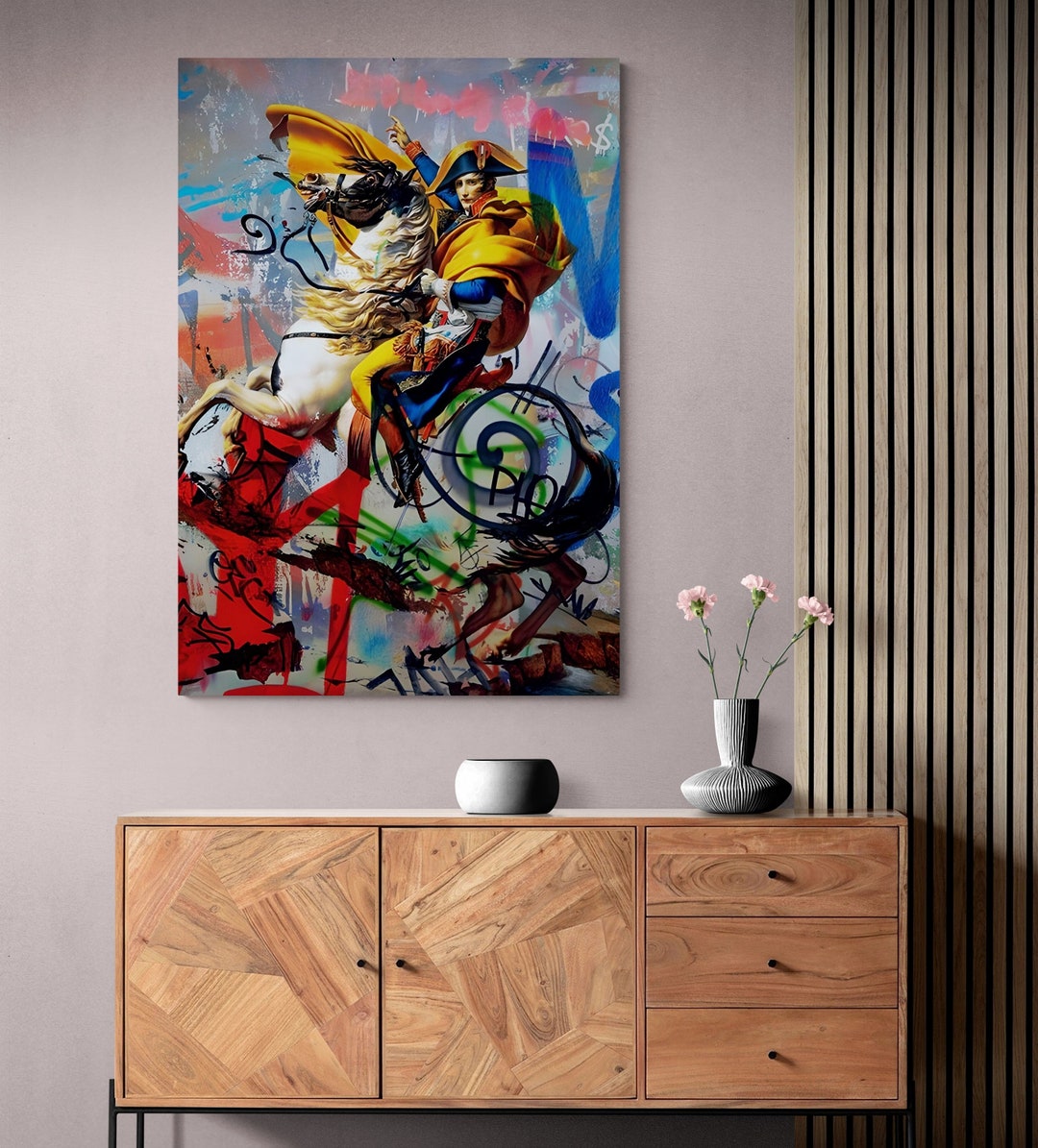 Banksy Napoleon Bonaparte Wall Art, Street Graffiti Canvas Art ...