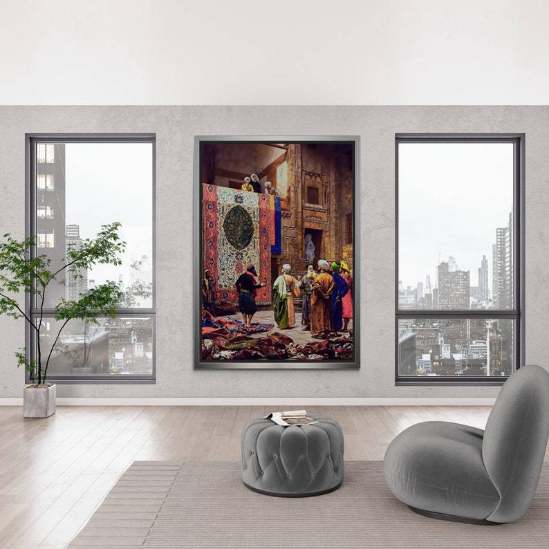 Jean Leon Gerome, the Carpet Merchant, Orientalism Framed Canvas - Etsy