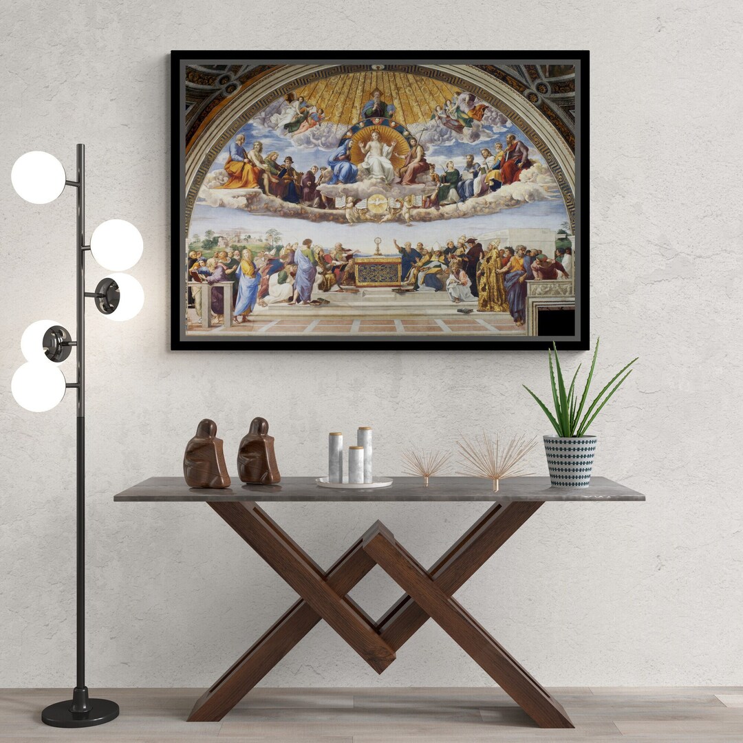 Raphael Framed Canvas, Disputation of the Holy Sacrament, Disputa ...