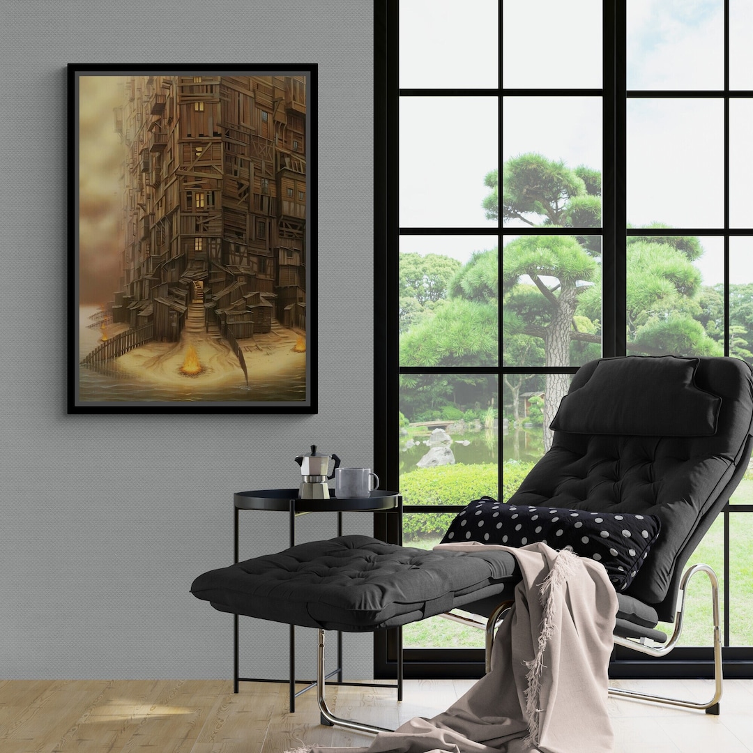 Surrealism Wall Art, Surreal Framed Canvas, Modern Canvas, Living Room ...