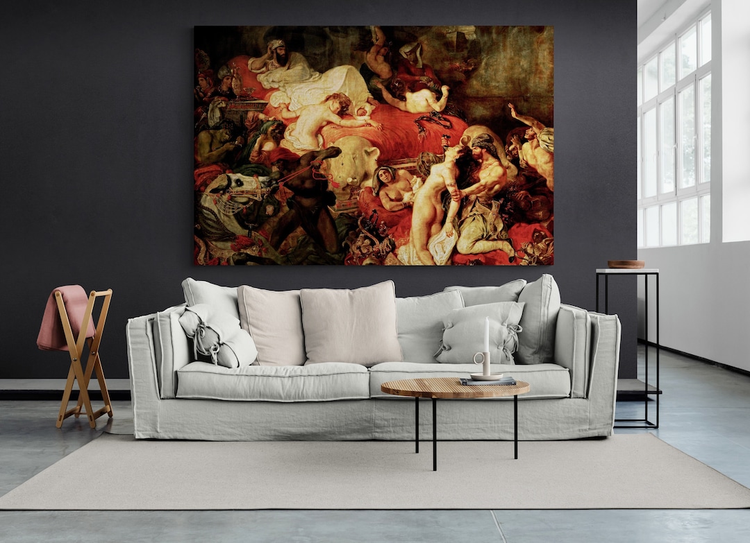 Eugène Delacroix Canvas, Death of Sardanapalus, Famous Wall Art ...